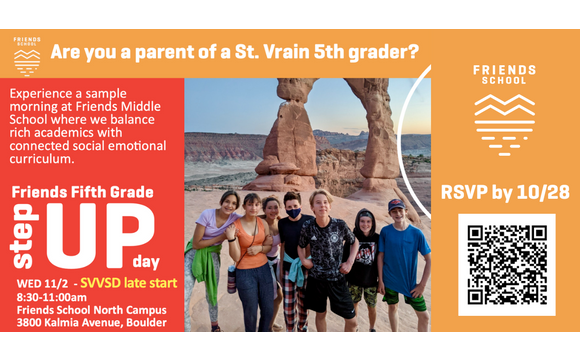 5th Grade Step Up Day for SVVSD students by Friends School in Boulder ...