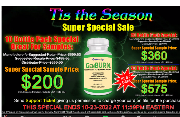 Huge Savings on Genusity's GenBurn by Genusity Independent Associate in ...