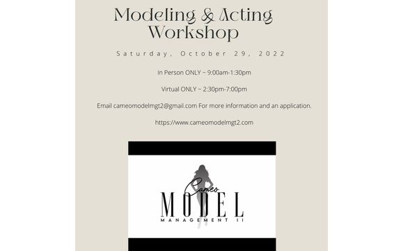 Modeling & Acting Workshop by Cameo Model Management II in Baton Rouge ...