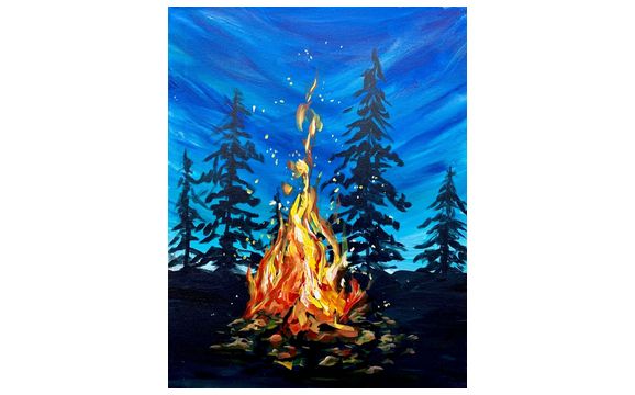 VAN GOGH VINO Sip & Paint - Flickering Flames by Creative Color Art ...