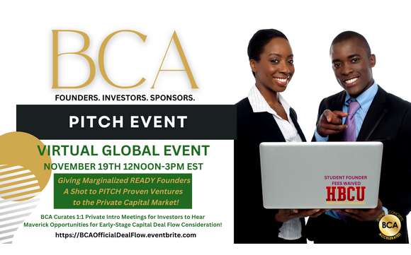 BCA PITCH EVENT for Marginalized Founders by Business Concepts ...