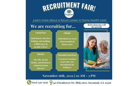 ZCH RECRUITMENT FAIR!!! by Zeppone Caring Hands Homecare in Savannah ...