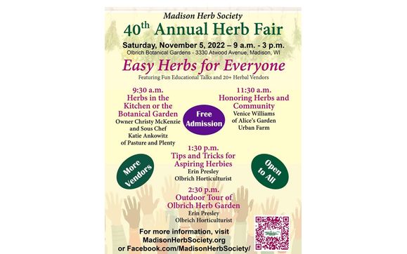 40th Annual Madison Herb Fair by Essential Life 608 - dōTERRA Essential ...