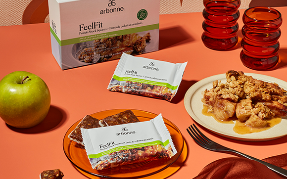 FEEL FIT PROTEIN SNACK SQUARES - APPLE CRUMBLE FLAVOUR by Arbonne in ...
