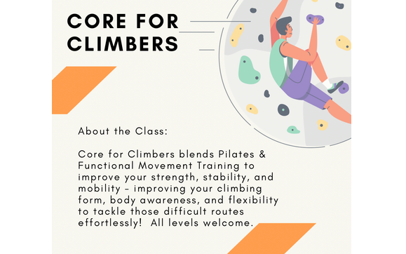 $5 Off Core for Climbers, Pilates Class! by Fredericton Bouldering Co ...