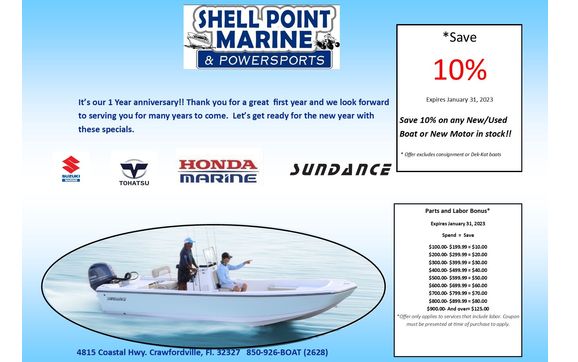 Shell Point Marine and Powersports Anniversary Sale by Shell Point ...