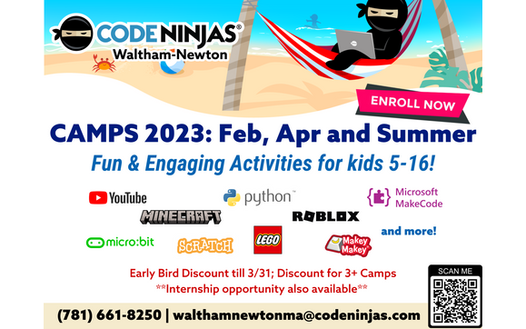 2023 Camps - Early Bird Special by Code Ninjas Waltham-Newton in Waltham, MA - Alignable