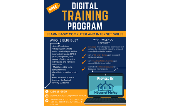 Free Digital Training Program for The Justice-Impacted by HOUSE OF MERCY - Clean and Sober ...