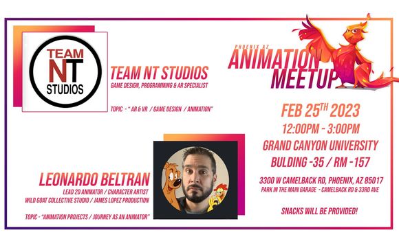 Phoenix AZ Animation Meet-Up" Feb 25th 2023. by RJ Animation in Phoenix ...