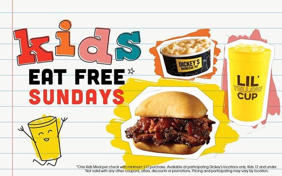 Dickey's On Flamingo Kids EAT FREE SUNDAYS! by SMOKINT'S BBQ & Bar in ...