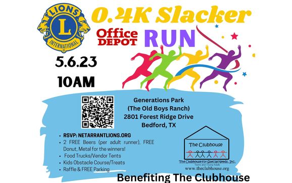 0.4K SLACKER RUN by The Clubhouse for Special Needs, Inc. in Bedford, TX - Alignable