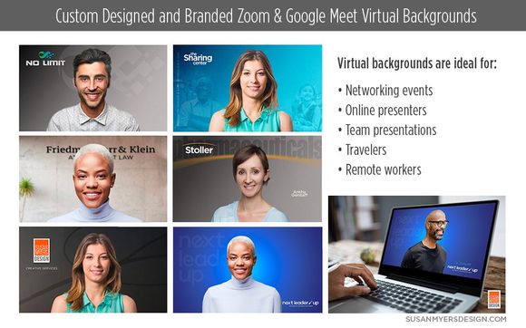 Custom-designed and branded virtual backgrounds for $299 by Susan Myers ...