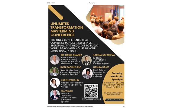 Unlimited Transformation MasterMind Conference by Pure Wellness Medical - Boca Raton in Boca ...