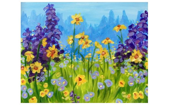 VAN GOGH VINO Sip & Paint - Mountainside Spring by Creative Color Art ...