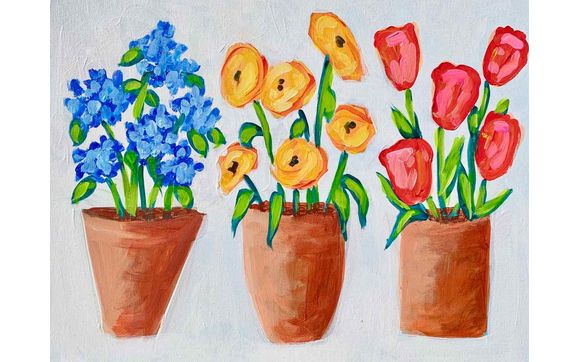 FAMILY ART - Little Flower Pots by Creative Color Art Studios in ...