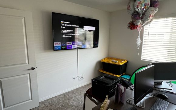 Tv Installation with tilt mount and on wall wire concealment up to 65 ...