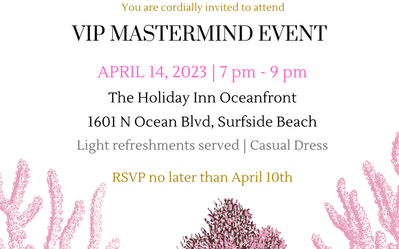 VIP Mastermind Event (Women Only) by The Beach Nest, Interiors & Design ...