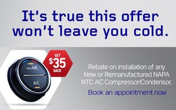 It's true, this offer won't leave you cold. by Napa Heritage Autopro ...