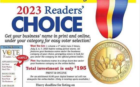 2023 VOTE FOR ME Readers Choice is here! by The Monitor/RGV Media ...