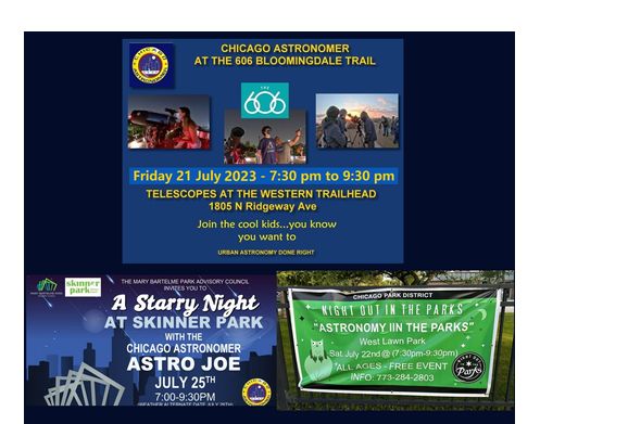 The Chicago Astronomer Upcoming Astro events... by Chicago Astronomer ...