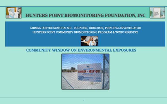 Congratulations to the newly elected Hunters Point Biomonitoring ...