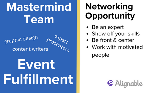 Opportunity!! - 👍Be a part of the Weekly 🧑‍💼 Mastermind Event Team