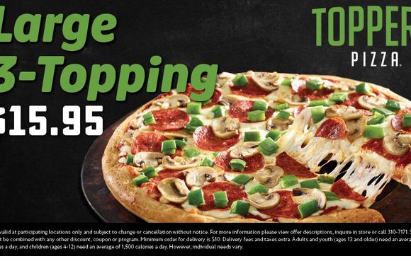 Large 3 Topping Pizza by Topper's Pizza - Aurora in Aurora, ON - Alignable