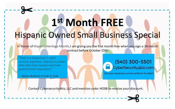 1st Month Free for Hispanic Owned Business by CyberSecurity4biz, LLC in ...
