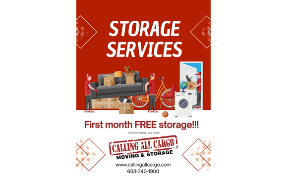 First month of storage is FREE by Calling All Cargo Moving & Storage in ...