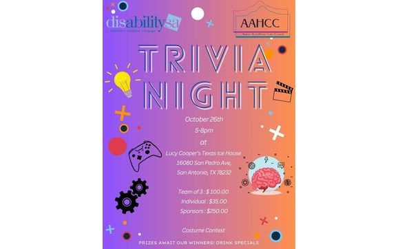 AAHCC' TRIVIA NIGHT benefiting disAbilitySA by Rick Carter, CLU, ChFC, Mediator in San Antonio ...