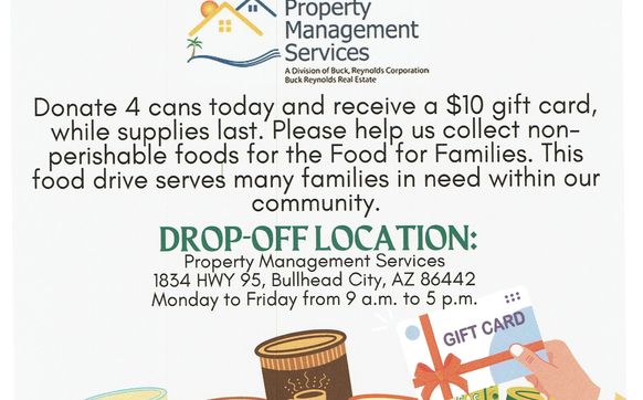Food Drive by Buck Reynolds Property Manage in Bullhead City, AZ ...