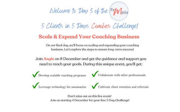 Complimentary 5 Clients in 5 Days Coaches Challenge by Angie Giltner ...