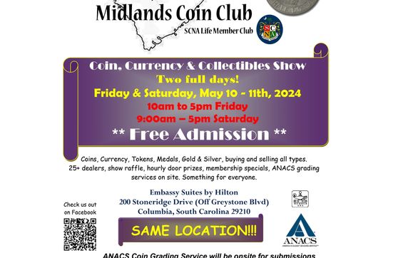 Midlands Coin Club Spring Coin Show by Midlands Coin Club in Columbia ...