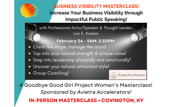 4.5-Hr In-Person MASTERCLASS: Increasing Visibility Through Impactful Public Speaking by The ...