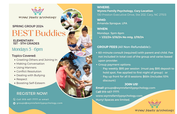 Best Buddies Spring 2024 Group (1st-5th grades) by Wynns Family ...