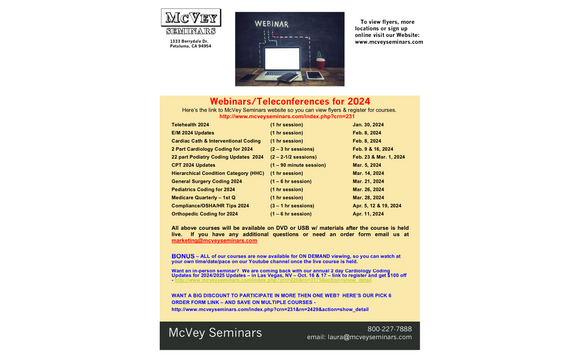 Coding for 2024 - Live Webinars by McVey Medical Coding Seminars in ...