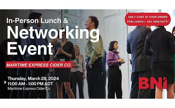 In-Person Lunch & Networking Event by BNI Maritimes in Halifax, NS ...