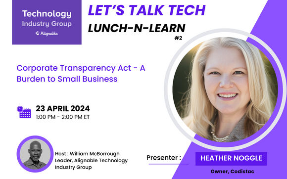 Tech Industry Group Lunch-n-Learn: Heather Noggle, Codistac