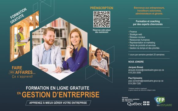 Formation en gestion d'entreprise by Centre de service scolaire de l'estuaire (Formation ...