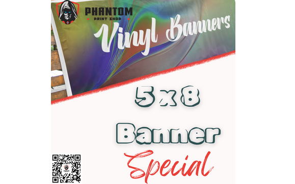 Custom 5 x 8 Banner Special by Phantom Print Shop in Houston, TX - Alignable