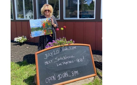 Live painting by Sylvia Kerschl at Eclipse in Dwight by Eclipse Art ...