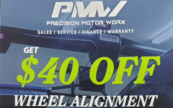 Save $40 on a wheel alignment by Precision Motor Worx (Airdrie) in ...