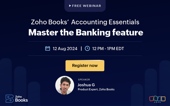 Zoho Books' Accounting Essentials: Master the Banking feature