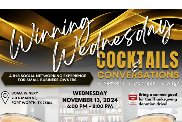 Winning Wednesday: Cocktails & Conversations