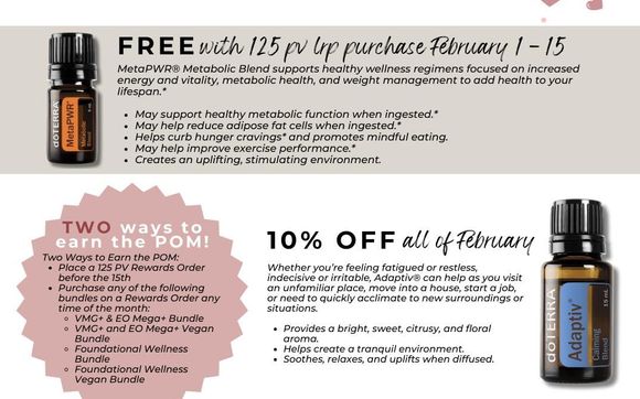 February Specials by Blue Ridge Mountain Oils/doTERRA in Maggie Valley ...