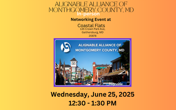 In-person meeting of Alignable Alliance of Montgomery County, MD.