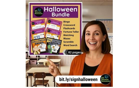 Huge Sale: Sign Language for Halloween by ASL Teaching Resources (Sign ...