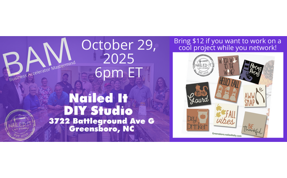 BAM! In-Person Event (with cool crafts!)