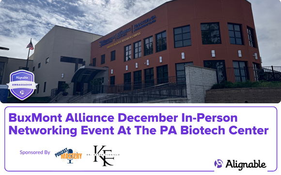 Kick Off The Last Month Of 2025 In Person @ The PA Biotechnology Center