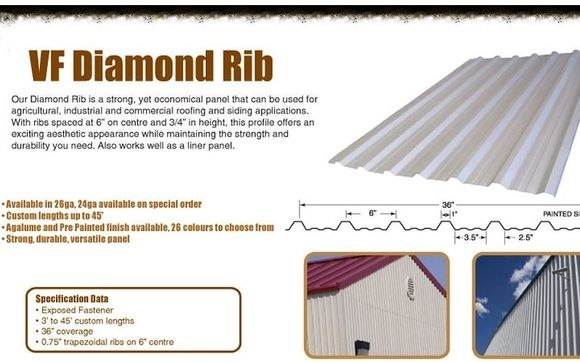 Diamond Rib Profile by Holden Colony Metals in Holden, AB - Alignable